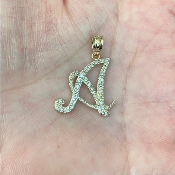 Element Shine | Jewelry | 4k Real Gold Initial Letter M Diamond ...